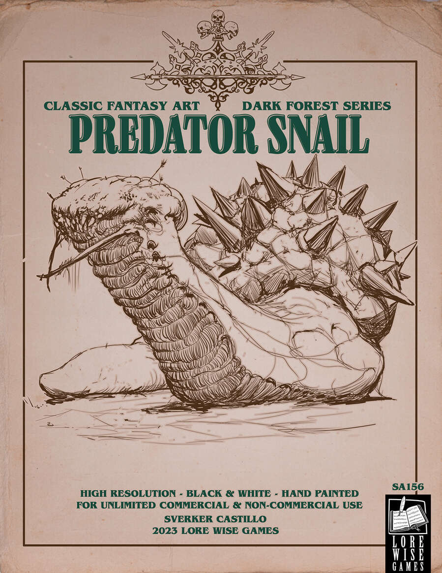 Fantasy Art - Predator Snail - Lore Wise Games | Fantasy Stock Art ...