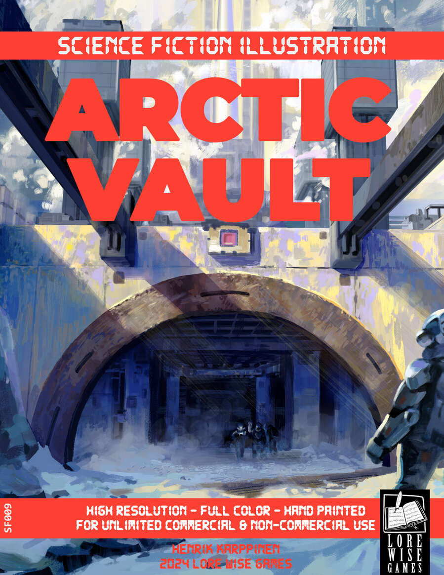 Sci-Fi Illustration - Arctic Vault - Lore Wise Games | Sci-fi Stock Art | DriveThruRPG