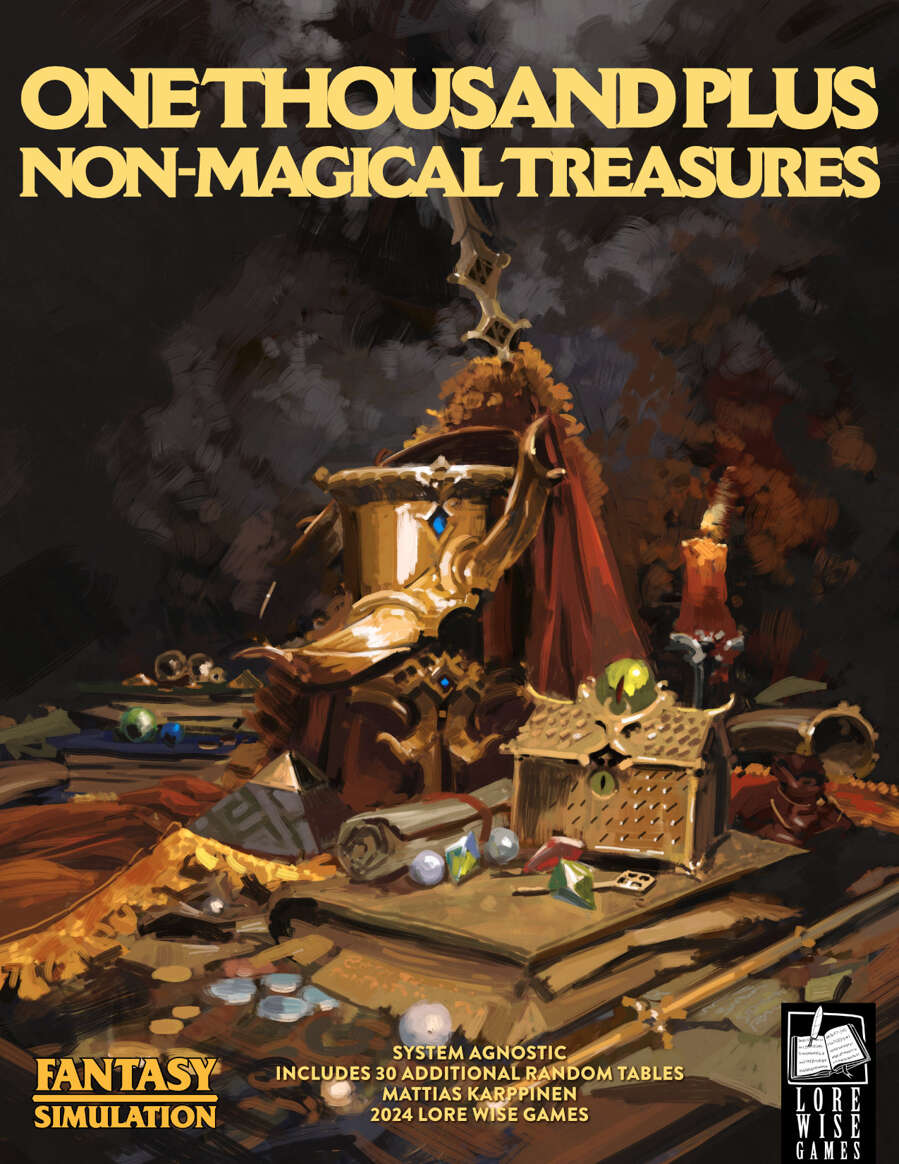 1d1000 Plus Non-Magical Treasures - Lore Wise Games | Fantasy ...