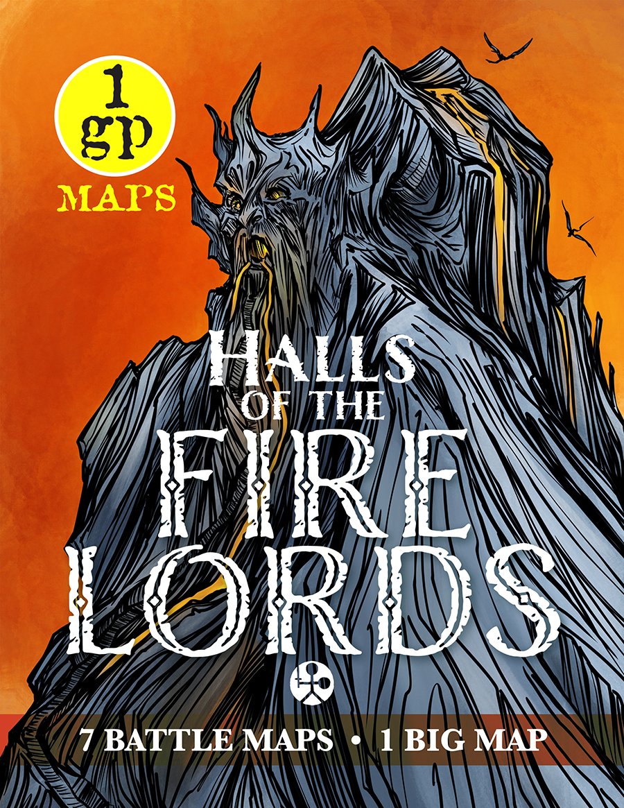 1 GP Maps - Halls of the Fire Lords - Roan Studio | DriveThruRPG
