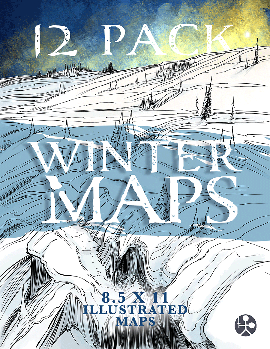12 Pack Winter Maps - Roan Studio | DriveThruRPG