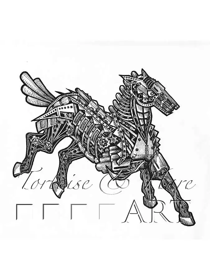 THC Stock Art: Clockwork Horse - Tortoise & Hare Creations | Tortoise ...