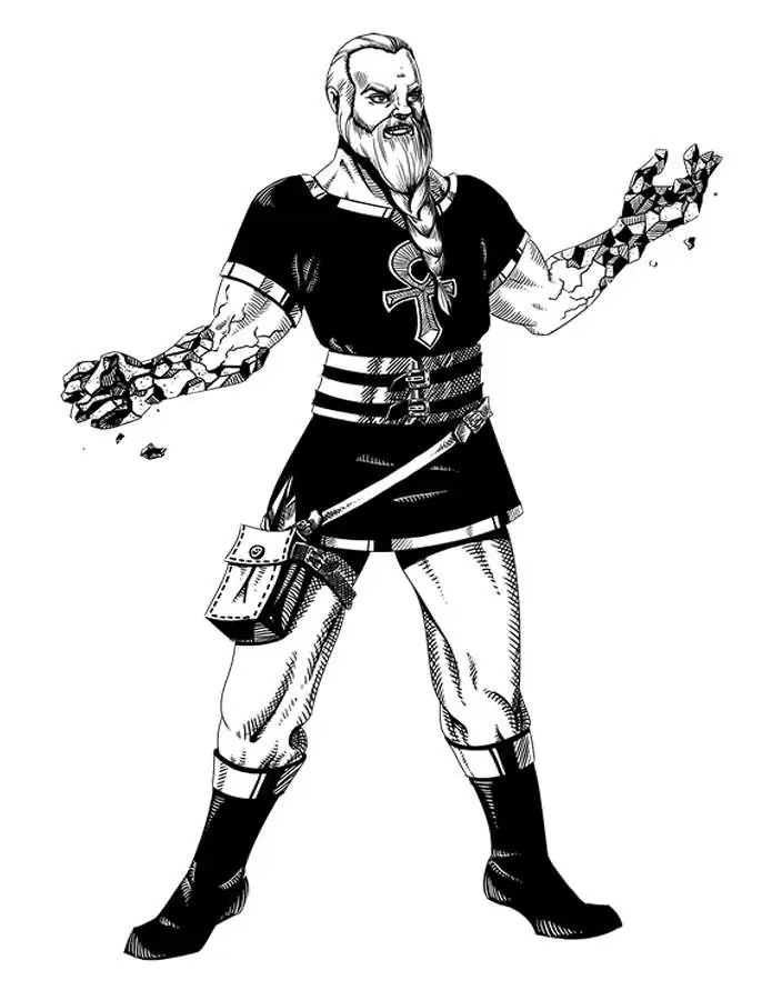 THC Stock Art: Mage Casting Stoneskin (BW - png) - Tortoise & Hare ...