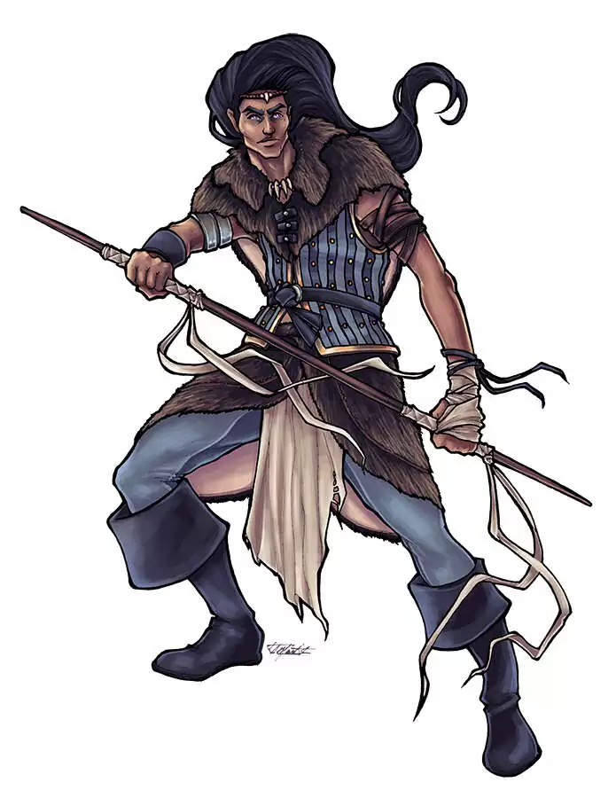 THC Stock Art: Barbarian Ranger Thief Leather Bo Staff - Tortoise ...