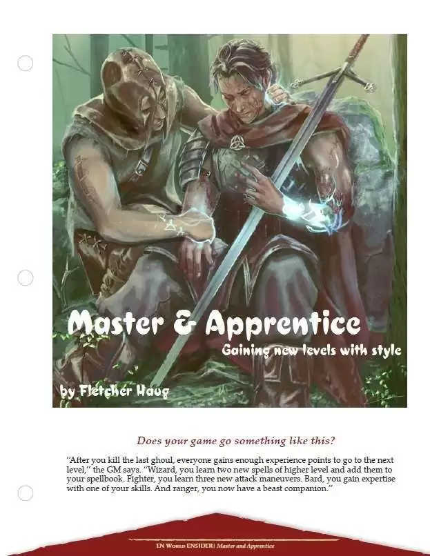 Master & Apprentice: Gaining New Levels With Style [5E] - EN Publishing ...