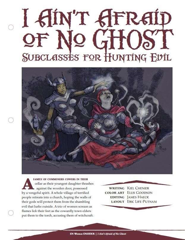 I Ain't Afraid Of No Ghost: Subclasses For Hunting Evil [5E] - EN ...
