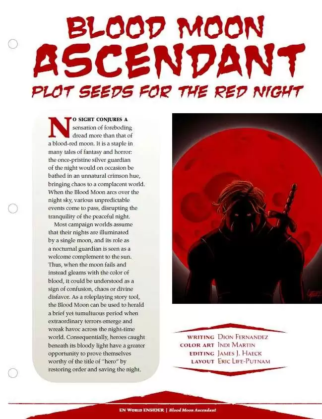 EN5ider #84 - Blood Moon Ascendant: Plot Seeds for the Red Night - EN ...