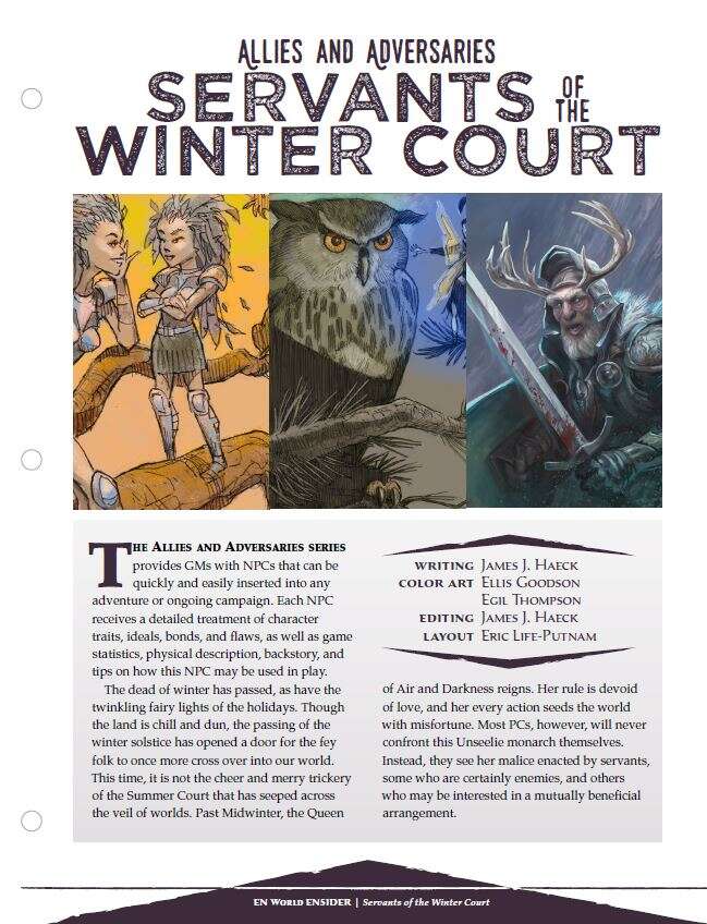 EN5ider #122 - Servants of the Winter Court - EN Publishing | D&D 5th ...