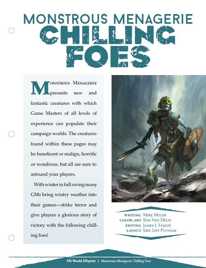 EN5ider #187 - Monstrous Menagerie: Chilling Foes - EN Publishing | D&D ...
