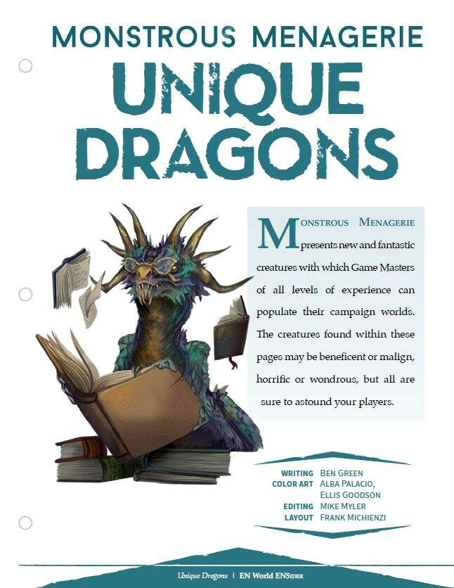 EN5ider #303 - Monstrous Menagerie: Unique Dragons - EN Publishing | D ...