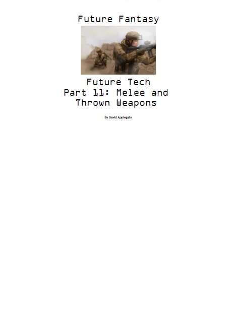Future Fantasy–0025 Future Tech 11 Melee and Thrown Weapons - EN ...