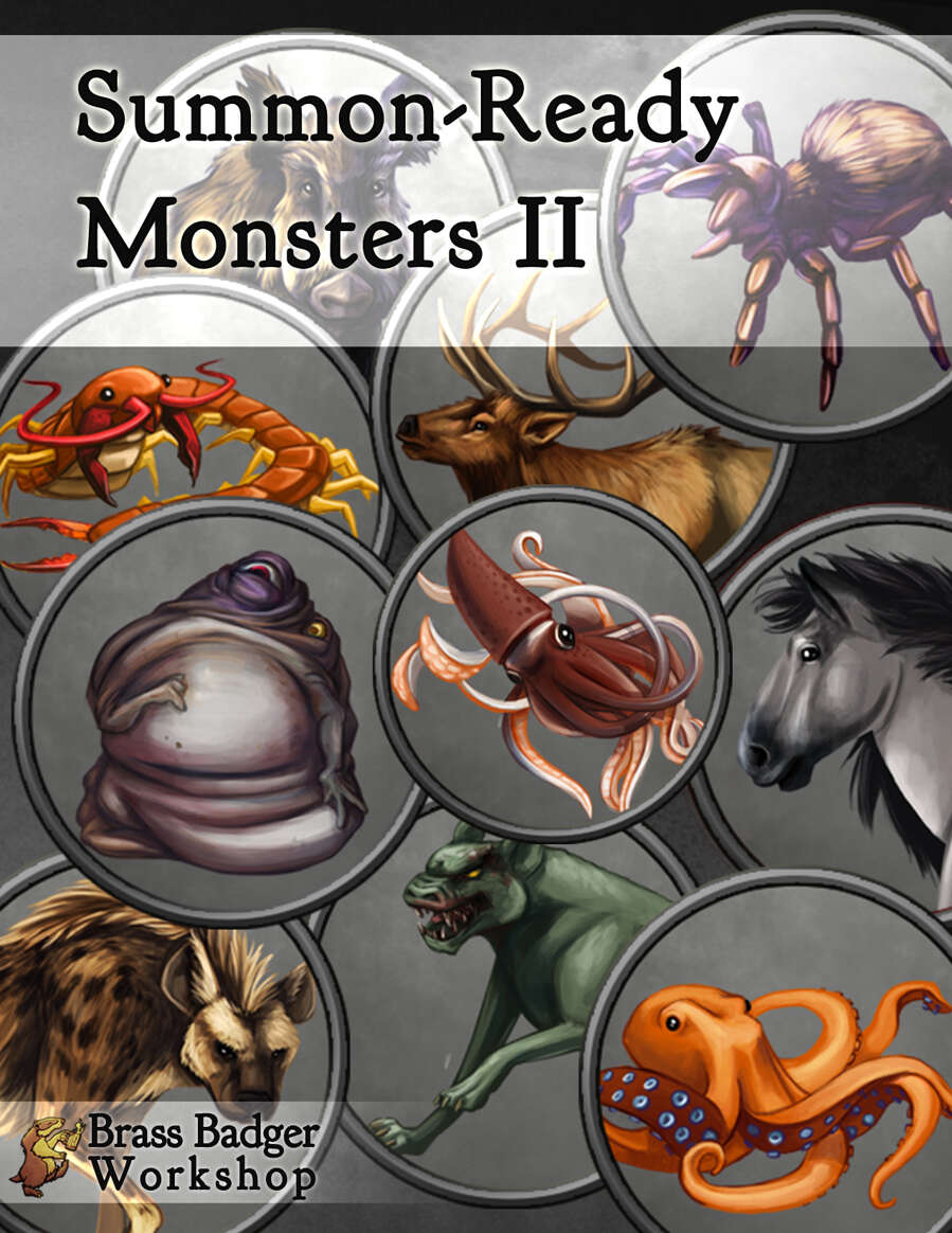 Summon-Ready Monsters II - Brass Badger Workshop | DriveThruRPG