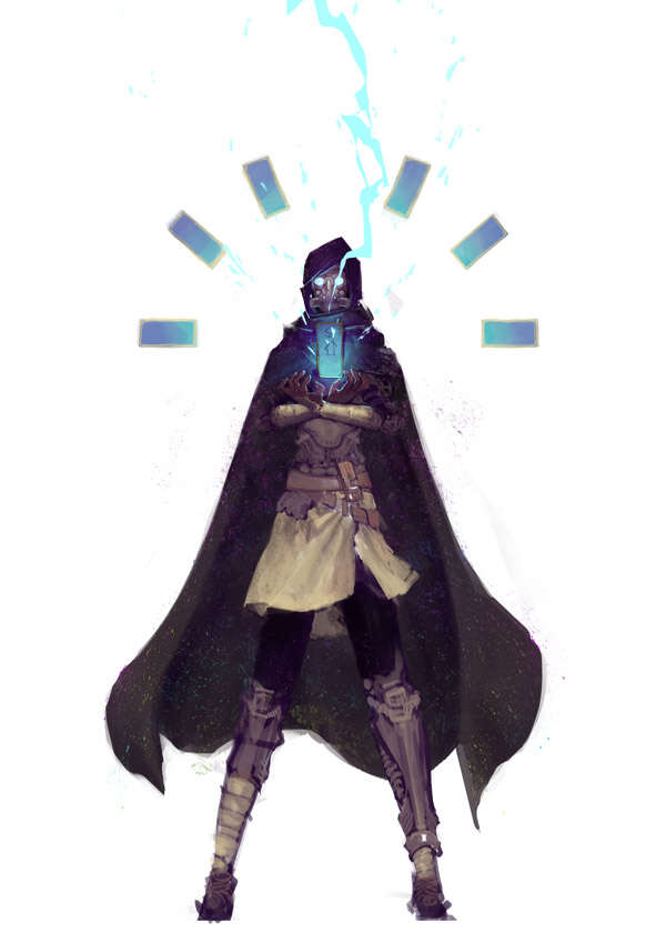 Stock character digital sketch: masked one - Vagelio | Character Lineworks and Colors | DriveThruRPG