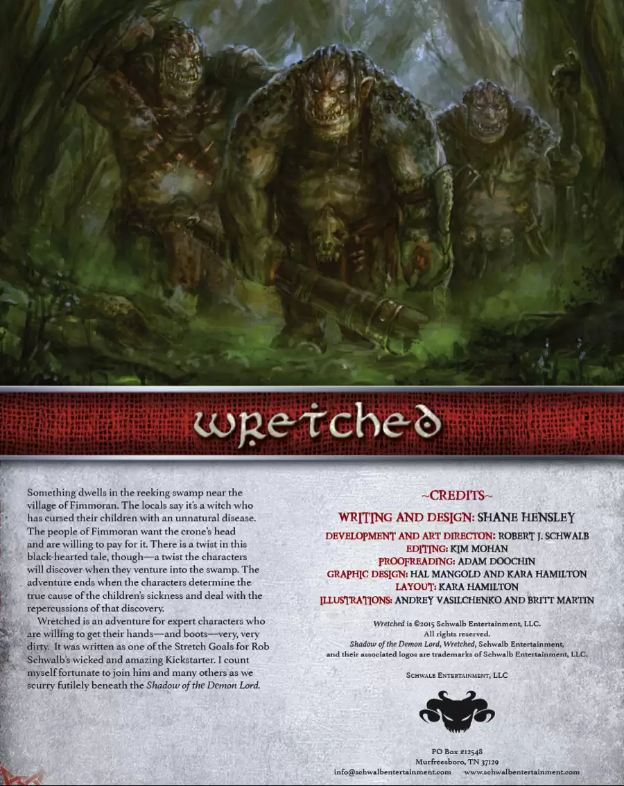 Wretched - Schwalb Entertainment | Shadow of the Demon Lord | DriveThruRPG