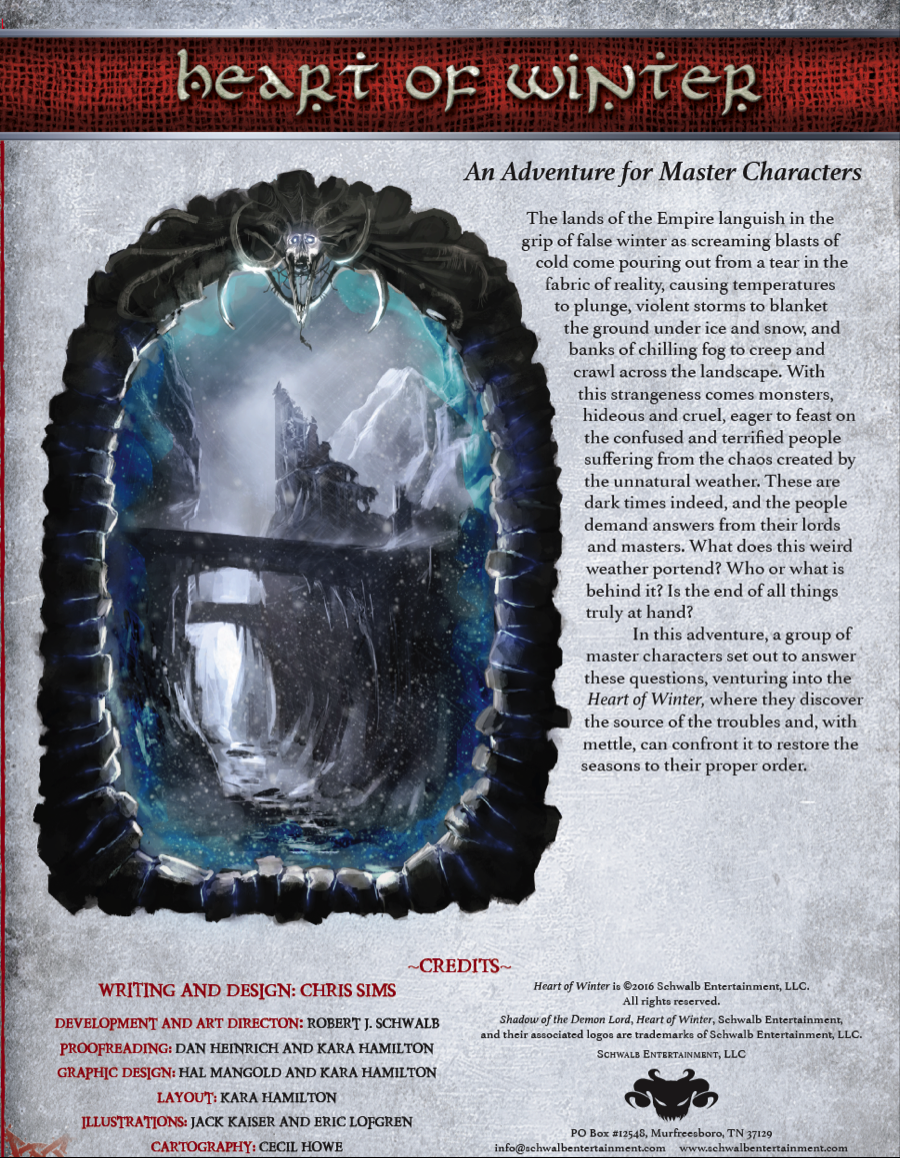 Heart of Winter (Master) - Schwalb Entertainment | Shadow of the Demon ...