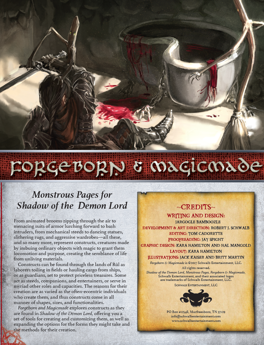 Forgeborn & Magicmade - Schwalb Entertainment | Shadow of the Demon ...