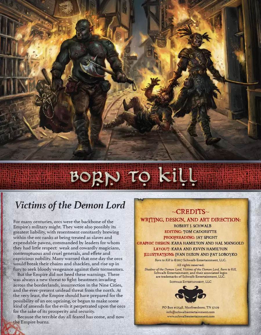 Born to Kill - Schwalb Entertainment | DriveThruRPG