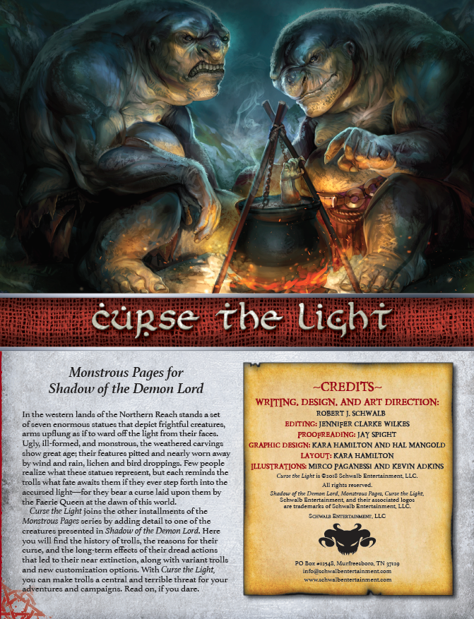 Curse the Light - Schwalb Entertainment | Shadow of the Demon Lord ...