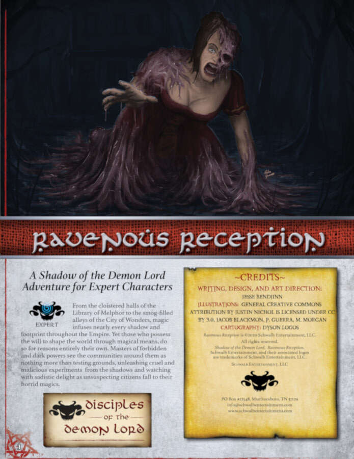 Ravenous Reception - Schwalb Entertainment | Bendjinn | Disciples of ...