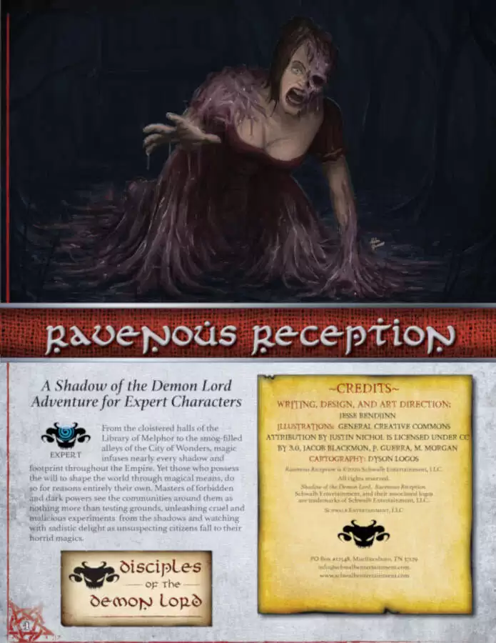 Ravenous Reception - Schwalb Entertainment | Bendjinn | Disciples of ...