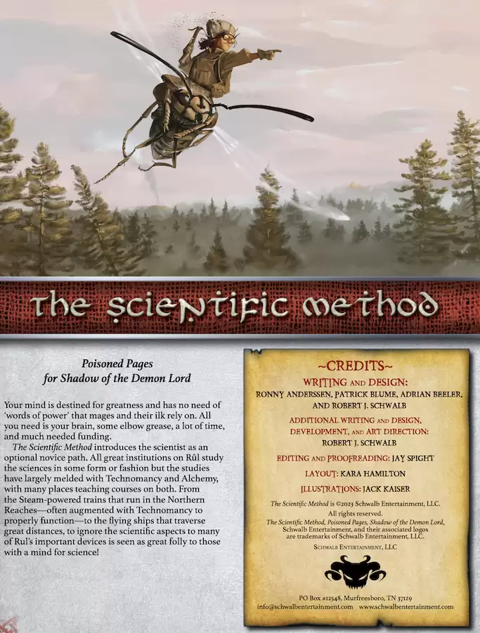 The Scientific Method - Schwalb Entertainment | Shadow of the Demon ...
