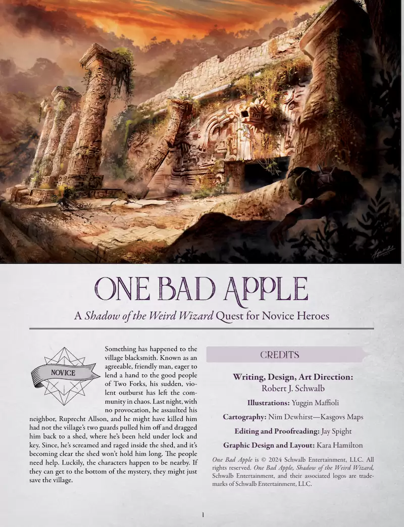 One Bad Apple - Schwalb Entertainment | Shadow of the Weird Wizard | DriveThruRPG