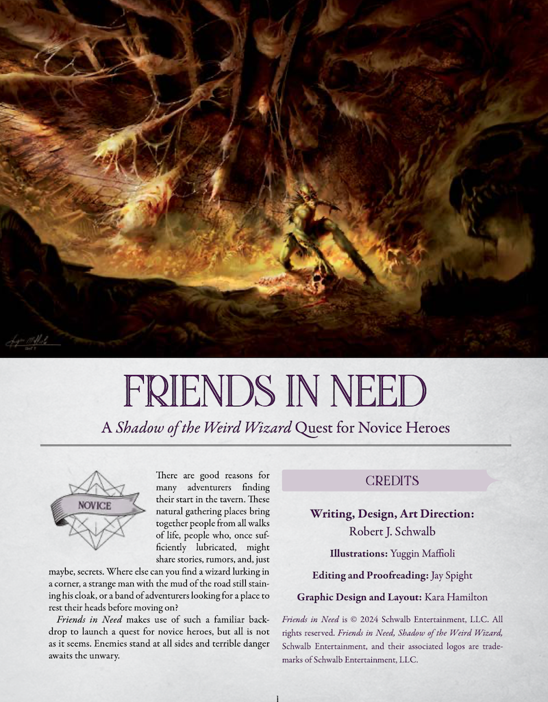 Friends in Need - Schwalb Entertainment | Shadow of the Weird Wizard ...