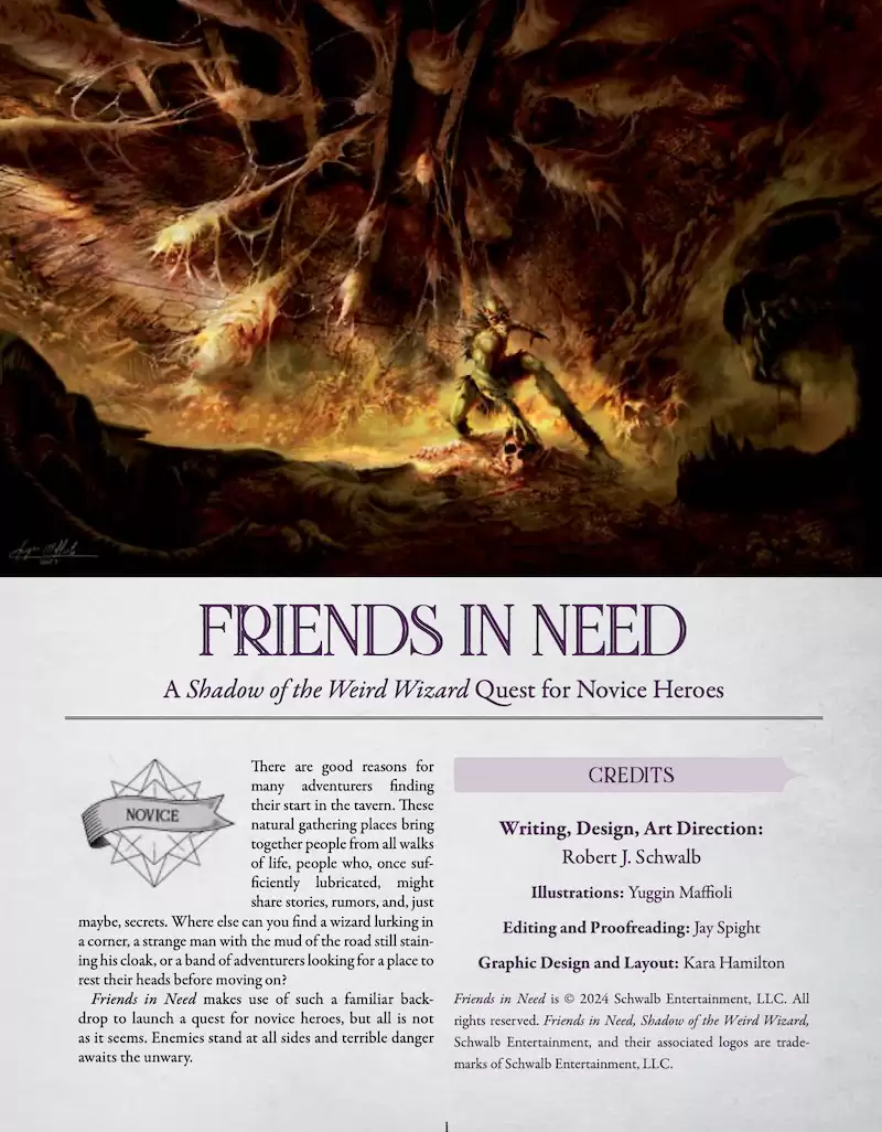 Friends in Need - Schwalb Entertainment | Shadow of the Weird Wizard | DriveThruRPG