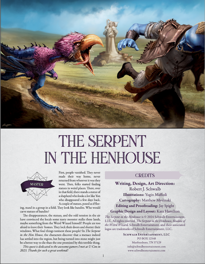The Serpent in the Henhouse - Schwalb Entertainment | Shadow of the ...