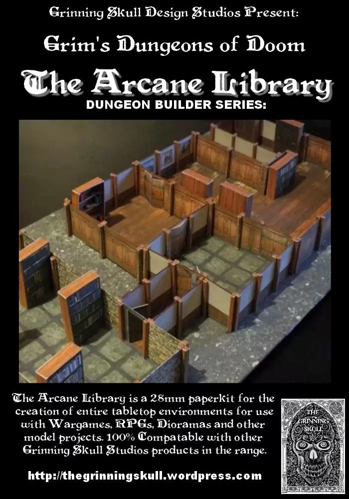 Grim's Dungeons of Doom; The Arcane Library - Grinning Skull Studios | papermodels | DriveThruRPG