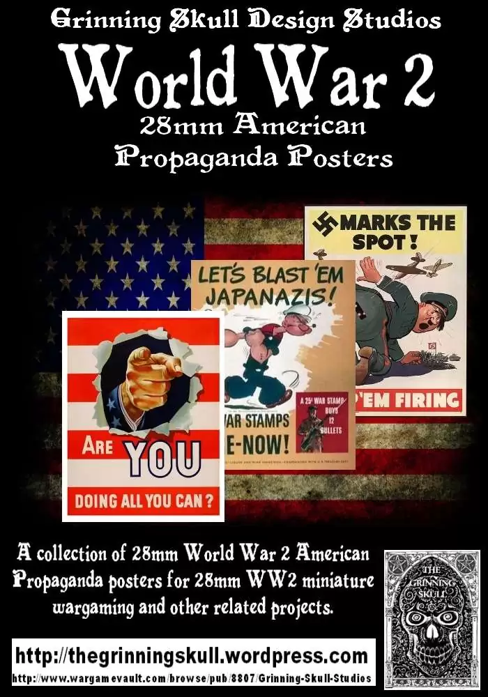 World War 2 28mm American Propaganda posters - Grinning Skull Studios ...