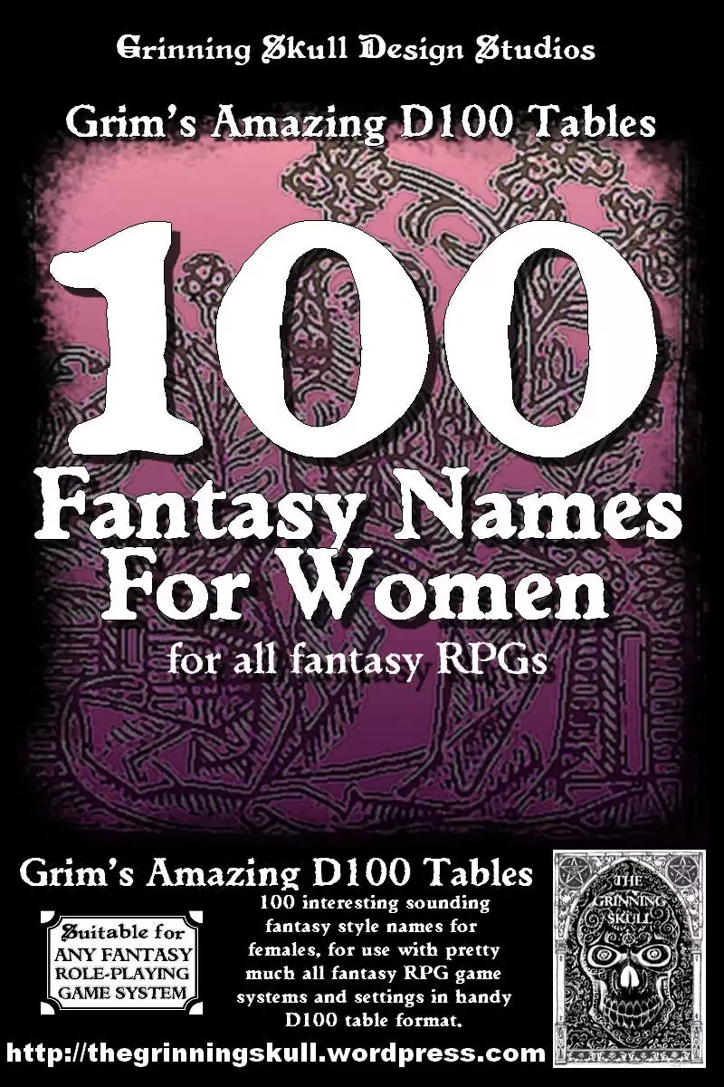 100 Fantasy Names for Women for all fantasy RPGs - Grinning Skull ...