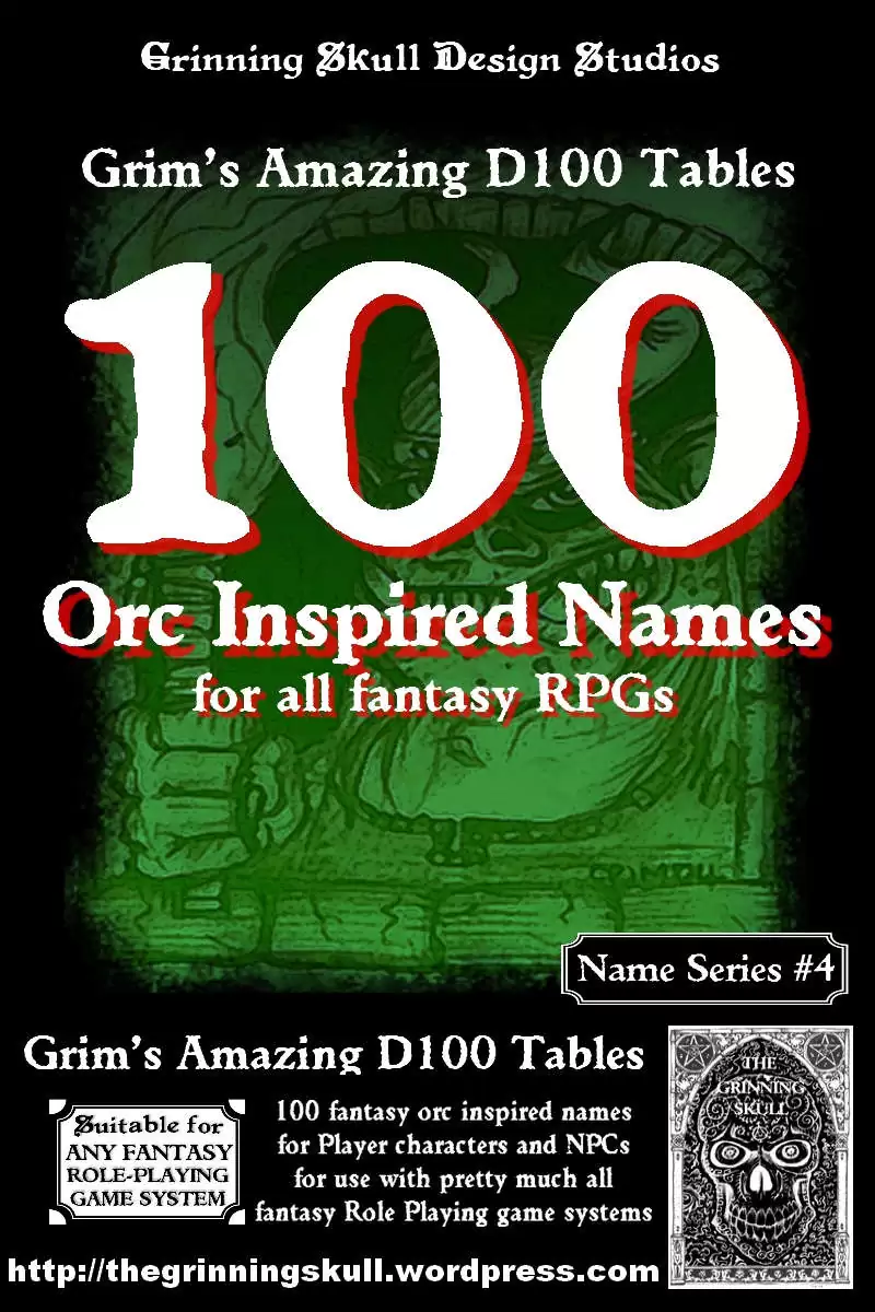 100 Orc Inspired Names for all fantasy RPGs - Grinning Skull Studios ...
