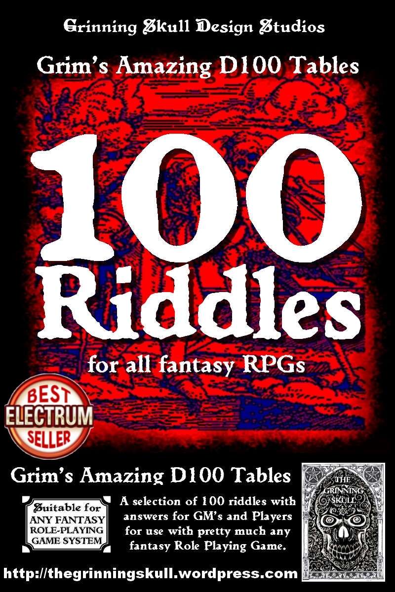 100 Riddles for all fantasy RPGs - Grinning Skull Studios | Grim's ...
