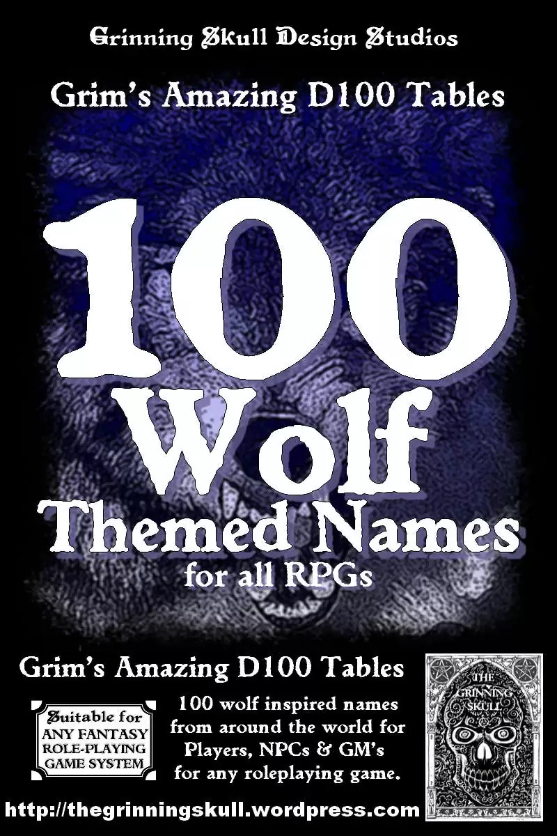 100 Wolf Themed Names for all fantasy RPGs - Grinning Skull Studios ...