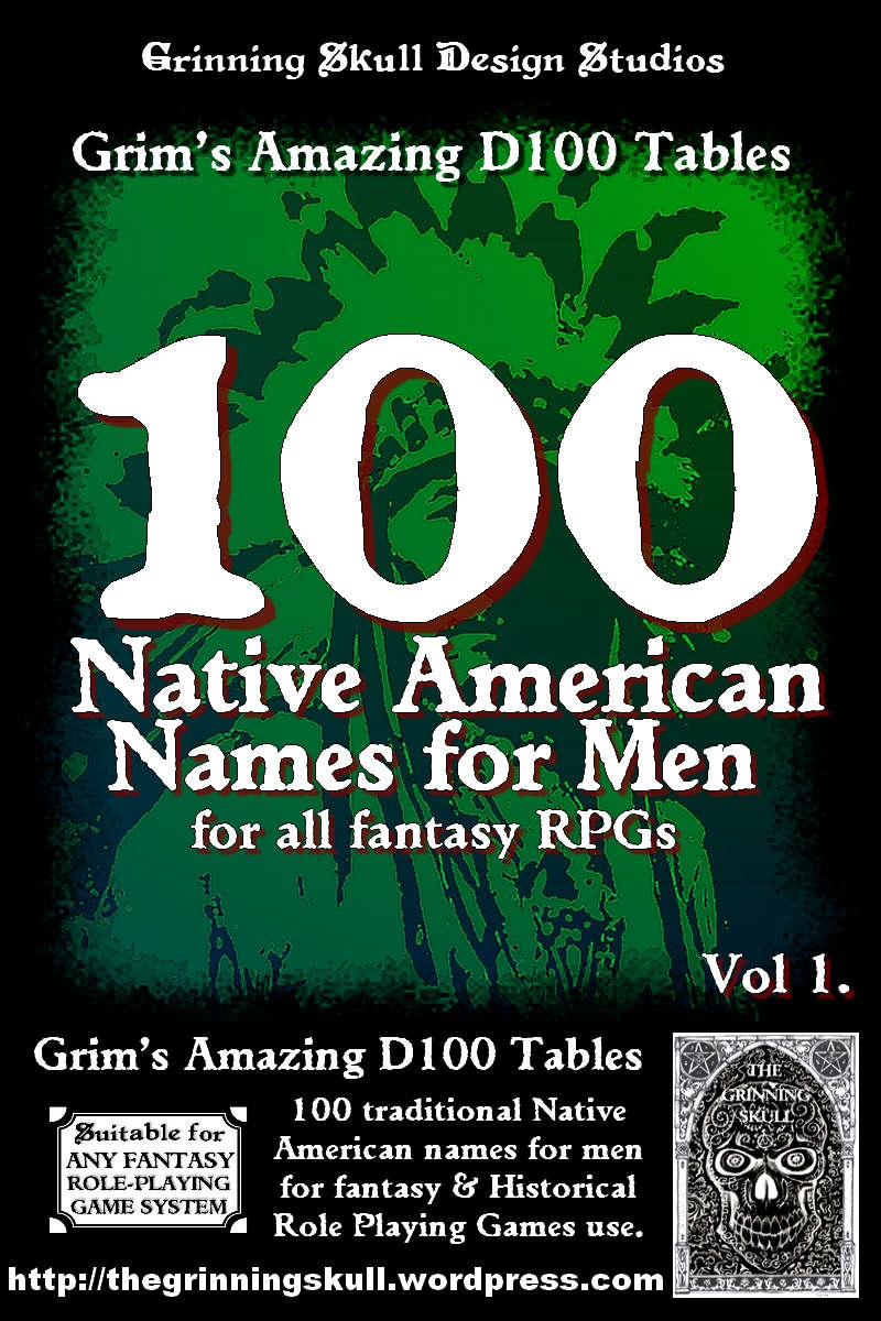 100 Native American Names for Men Volume 1, for all fantasy RPGs ...