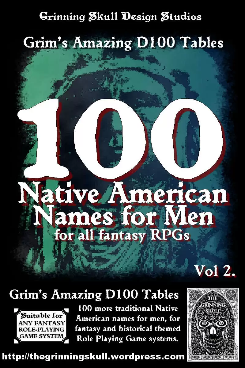 100 Native American Names for Men Volume 2, for all fantasy RPGs ...