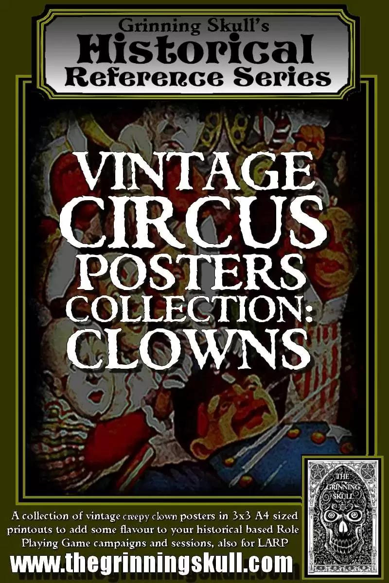 Grinning Skull's Historical Reference Series: Vintage Circus Posters Collection: Clowns ...