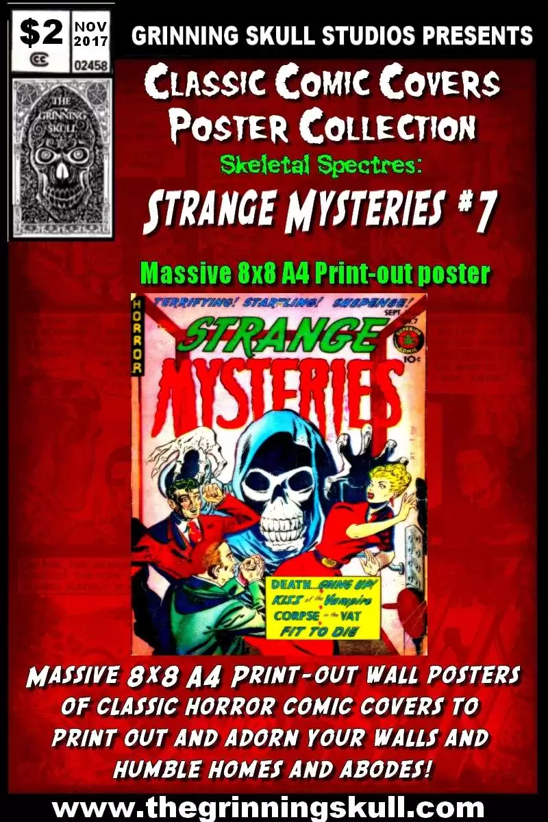 Classic Comic Covers Posters: Skeletal Spectres 8x8: Strange Mysteries ...