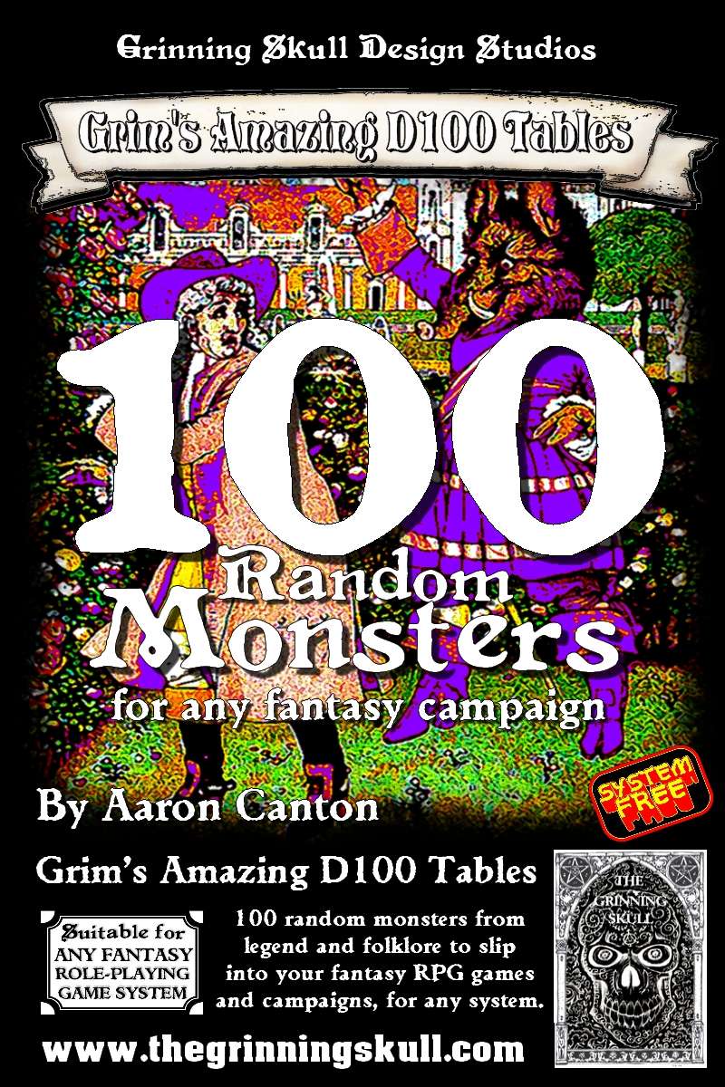 100 Random Monsters for any fantasy RPG campaign. - Grinning Skull ...