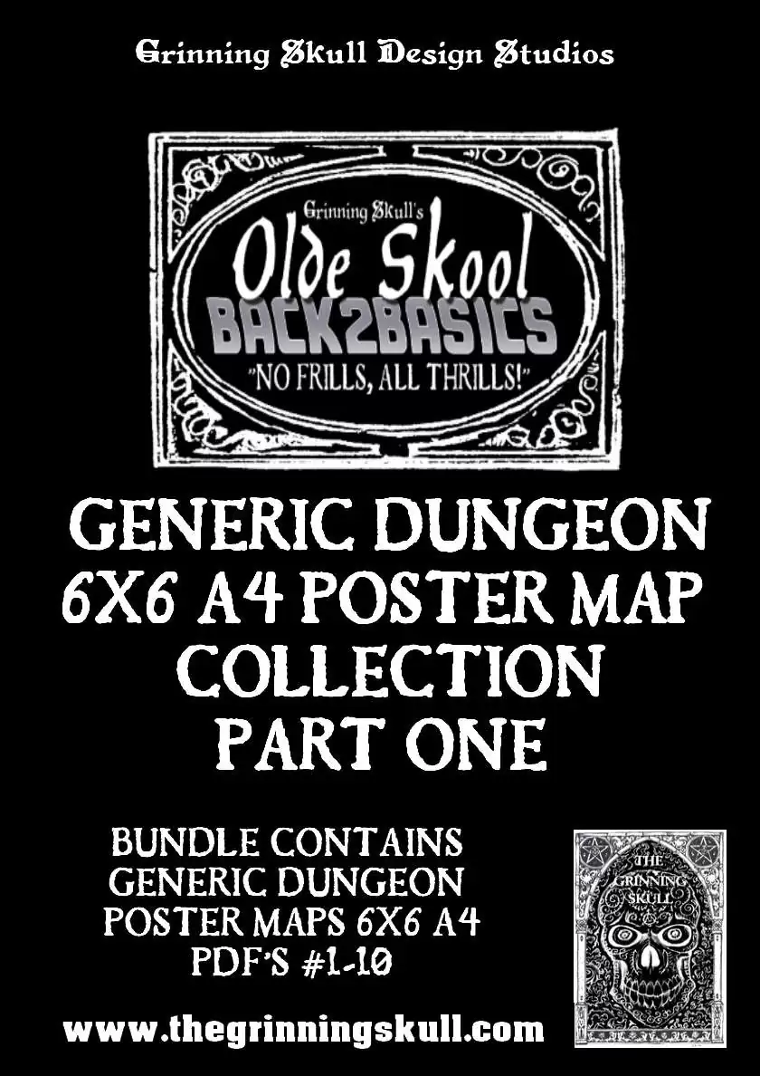 Olde Skool Back2basics Dungeon Poster Maps Collection 1 [BUNDLE] - Grinning Skull Studios | Maps ...