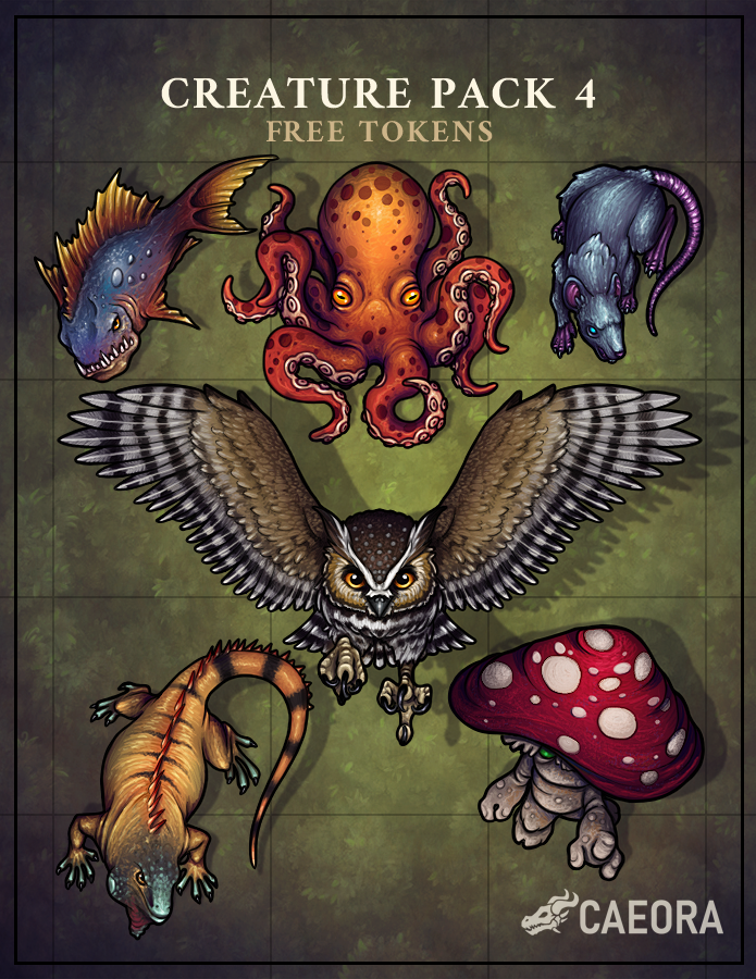 Creature Pack 4 - Caeora | Token Packs | DriveThruRPG