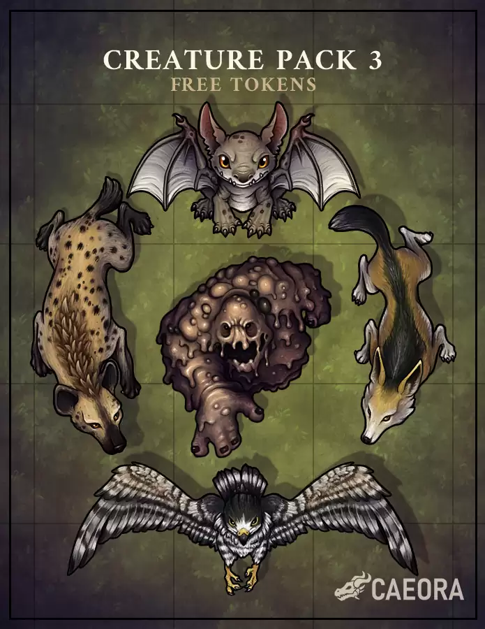 Creature Pack 3 - Caeora | Token Packs | DriveThruRPG