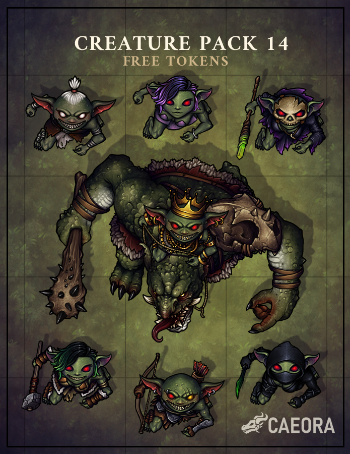 Creature Pack 14 - Caeora | Token Packs | DriveThruRPG