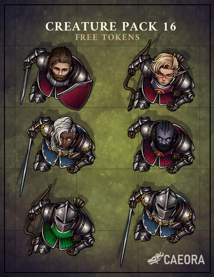 Creature Pack 16 - Caeora | Token Packs | DriveThruRPG