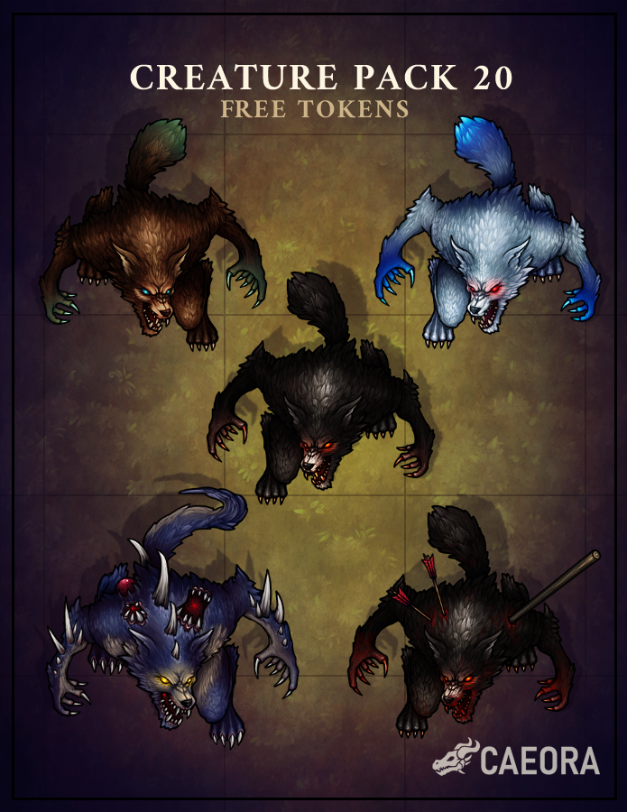 Creature Pack 20 - Caeora | Token Packs | DriveThruRPG