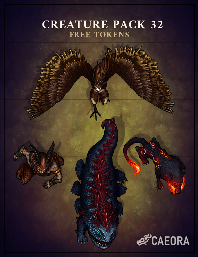 Creature Pack 32 - Caeora | Token Packs | DriveThruRPG