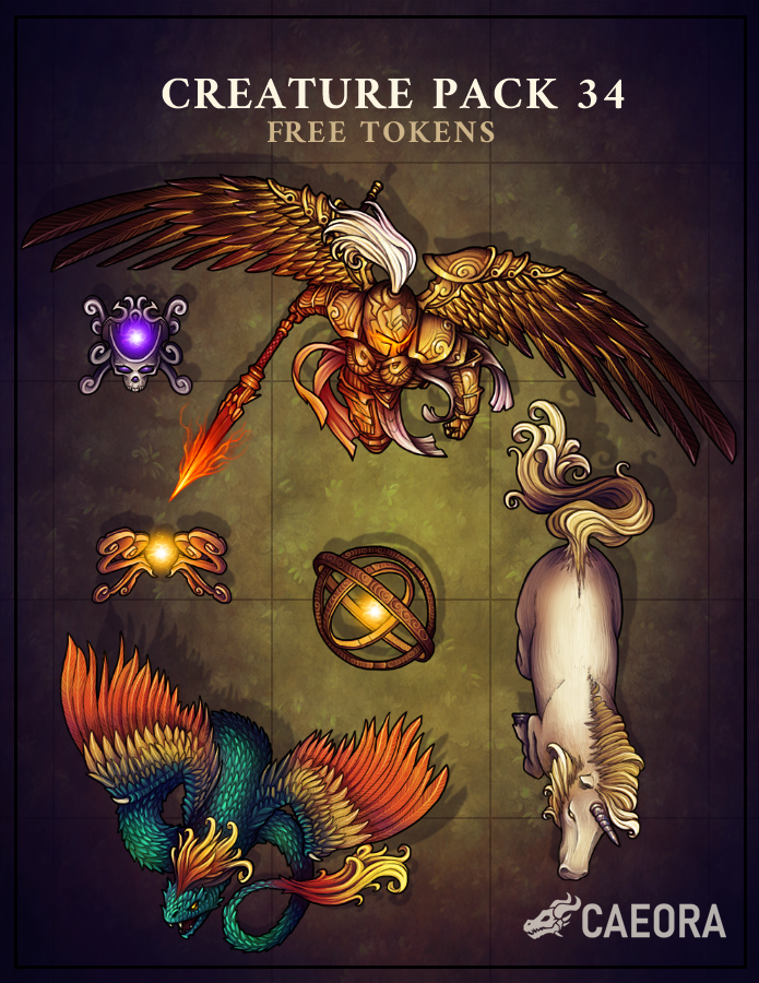 Creature Pack 34 - Caeora | Token Packs | DriveThruRPG