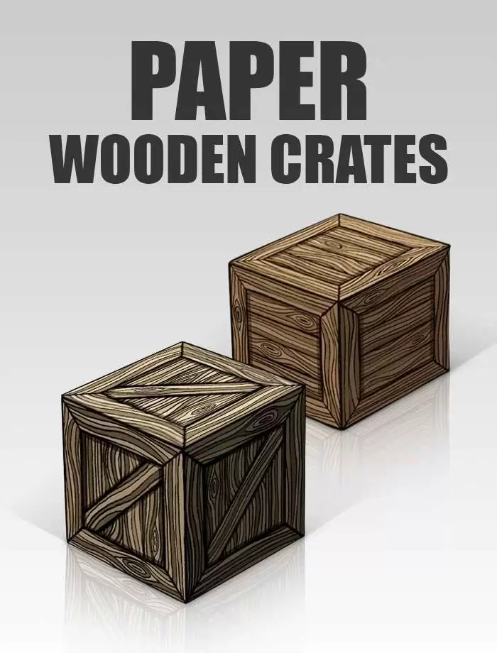 3D Paper Wooden Crates | Papercraft objects and paper miniatures - RPG ...