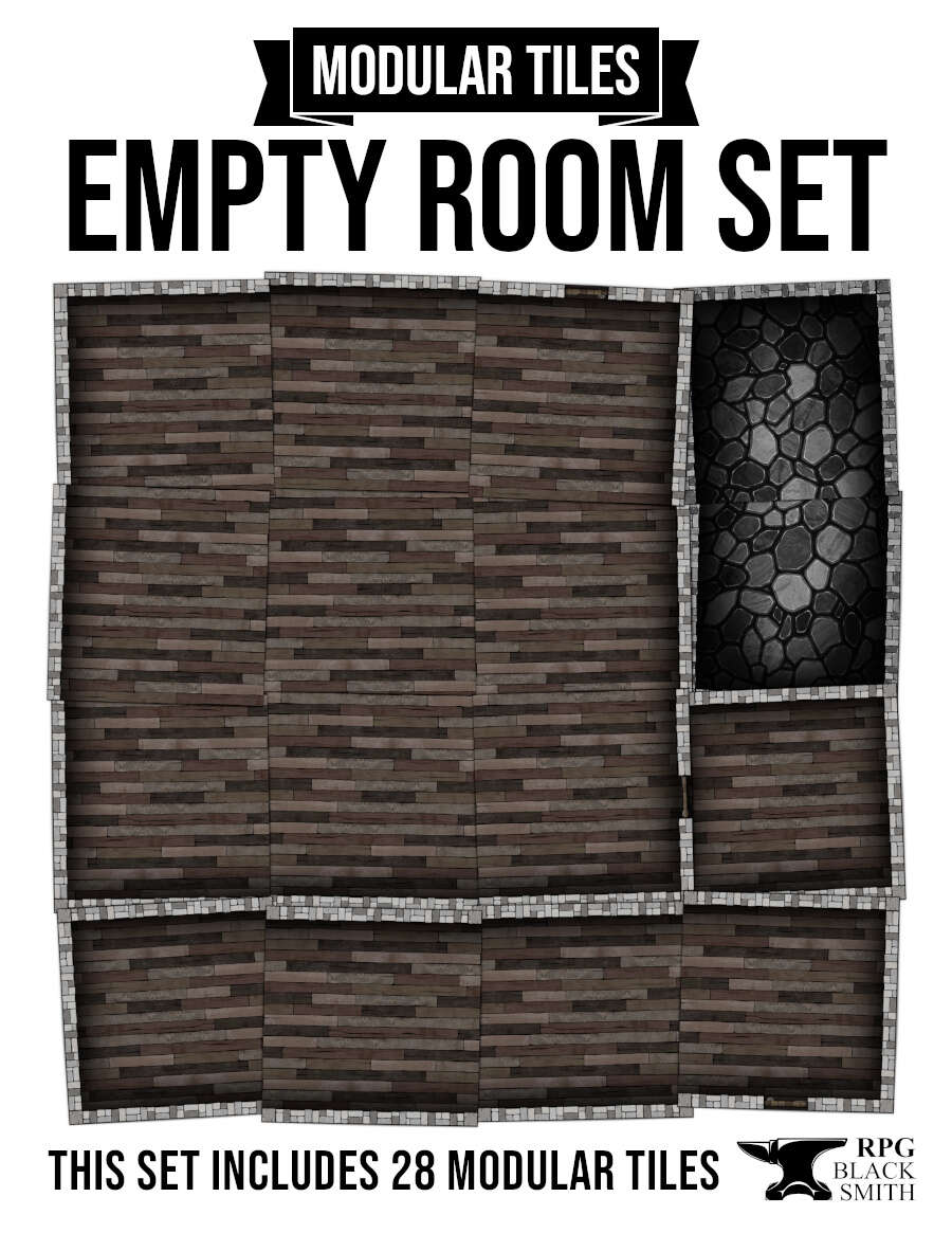 Empty Room Tile Set for tabletop role-playing games - RPG Blacksmith ...